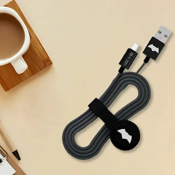 Buy Logo Batman - Type C Cable Superhero Silicone Black- The Peppy ...