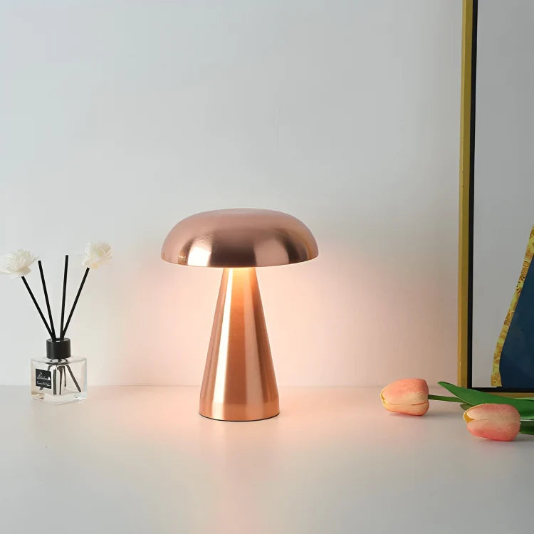 Buy New Rose Gold LED Table Lamps Touch 3 Colors Dimming Rechargeable ...