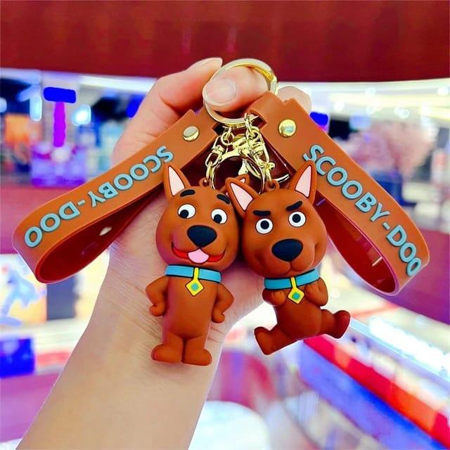 Scooby Doo 3D Silicon Keychains With Bagcharm and Strap (Select From D