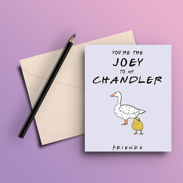 BUY FRIENDS JOEY DOESN'T SHARE FOOD GREETING CARD - THE PEPPY STORE