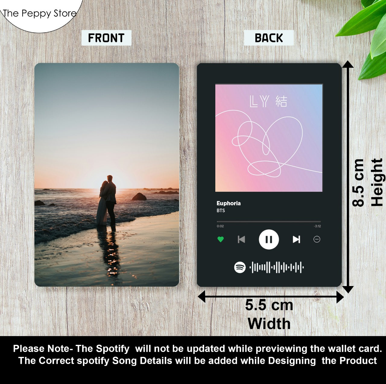 Personalised Spotify Wallet Card ( NO COD on This Product ) - Prepaid