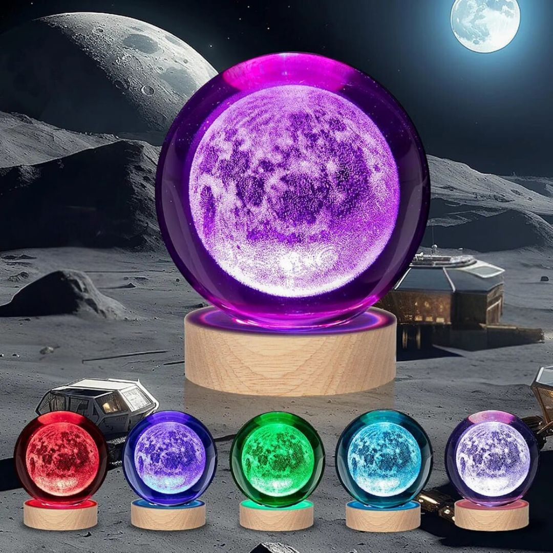 Buy 3D Crystal Galaxy Colour Changing RGB 7 Colours Led with Wood Base ...