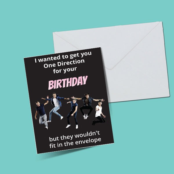 Buy One Direction Birthday Greeting Card - The Peppy Store