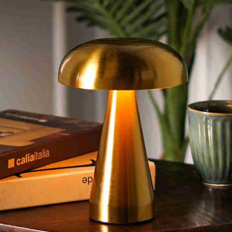 Buy New Golden LED Table Lamps Touch 3 Colors Dimming Rechargeable ...