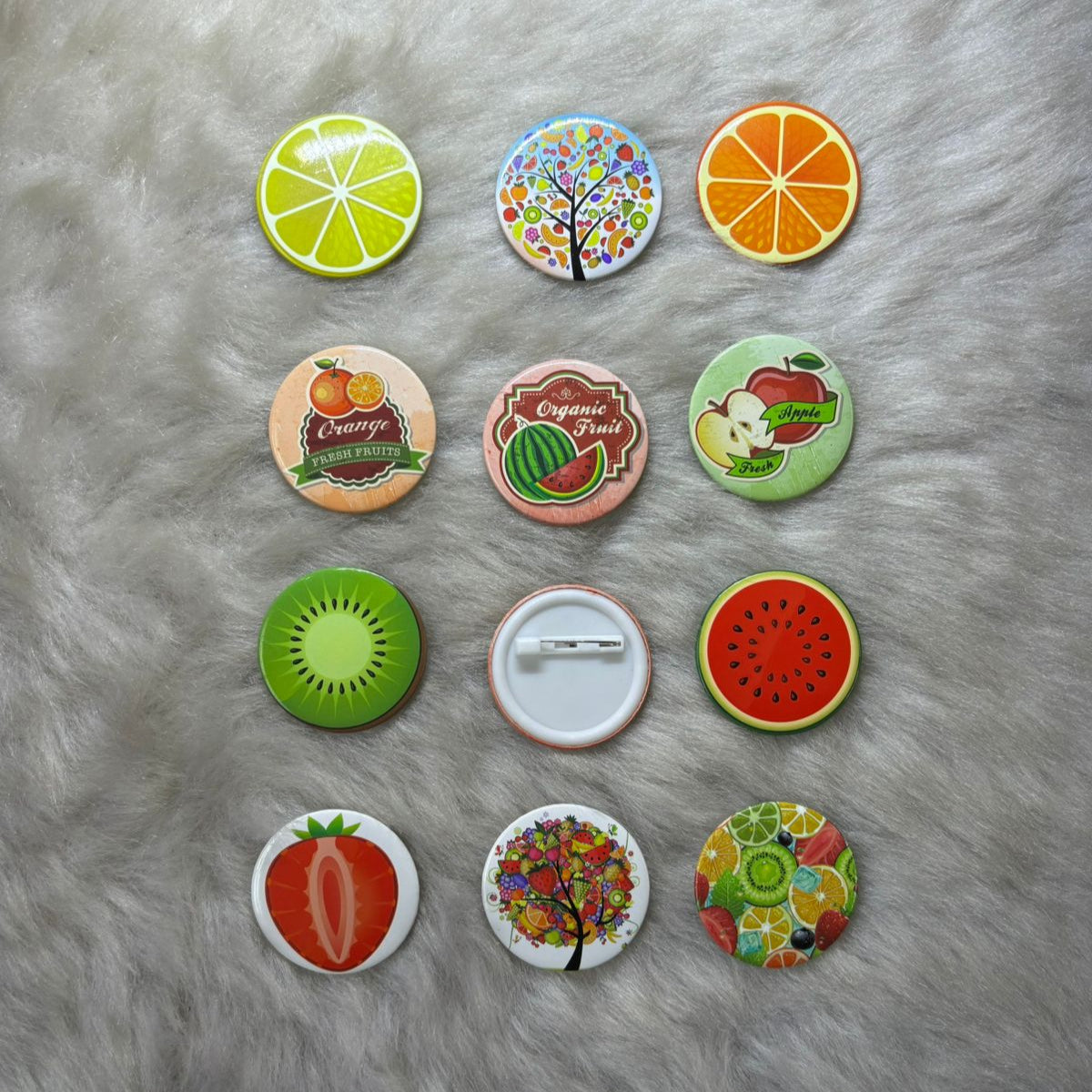 Buy Fruit Slice Badges - Random Set of 11 - The Peppy Store
