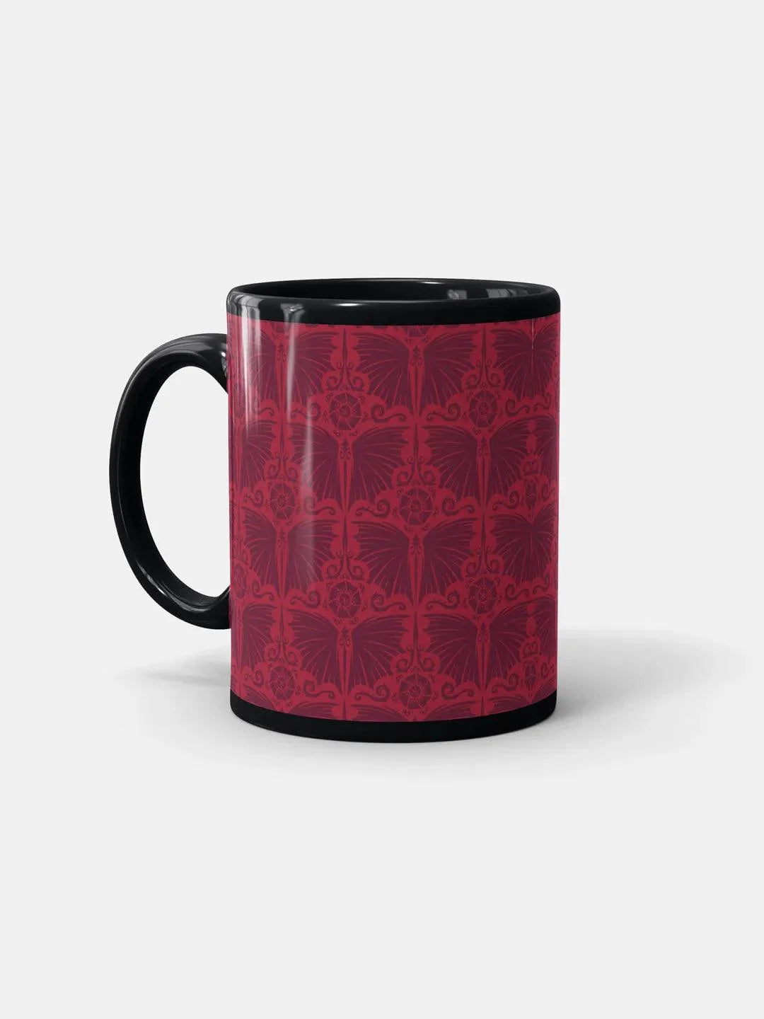 Wing Pattern - Coffee Mugs Black