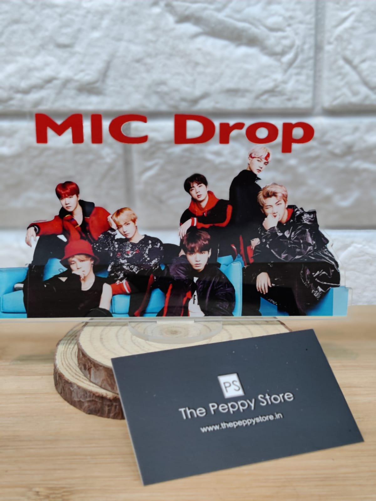 BTS Mic Drop Acrylic Plaque With Stand