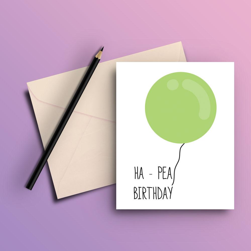 BUY Ha pea GREETING card - THE PEPPY STORE