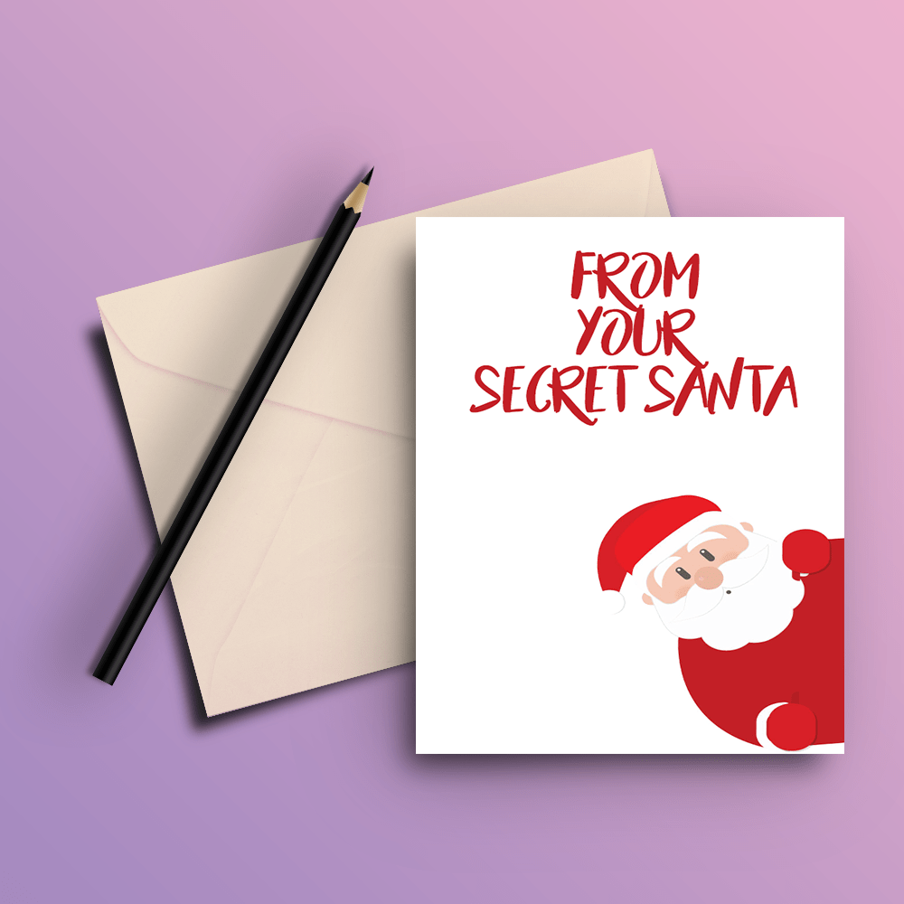 BUY Secret Santa GREETING Card - THE PEPPY STORE